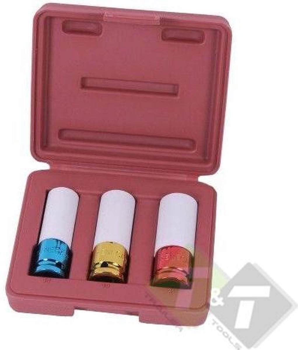 Impact doppenset, 3 delig / Wielmoerdoppen, 1/2 duims aansluiting | bol.com