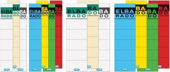 ELBA rugetiketten "ELBA RADO" - kort/breed, groen | bol