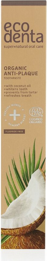 Ecodenta Tandpasta Kokos - Anti-plak & wittere tanden - Vegan - 75 ml | bol