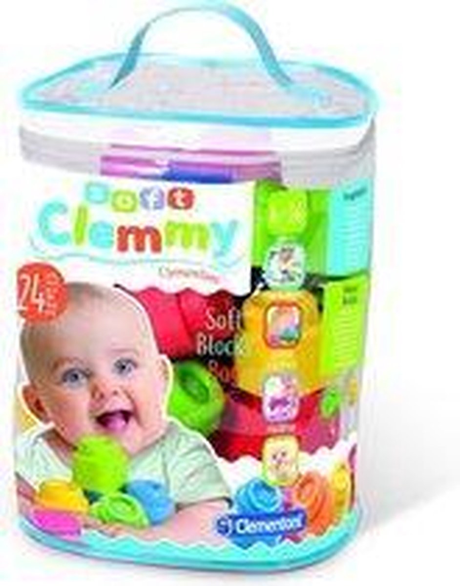 Clementoni Baby Clemmy tas met 24 zachte speelblokken | bol.com