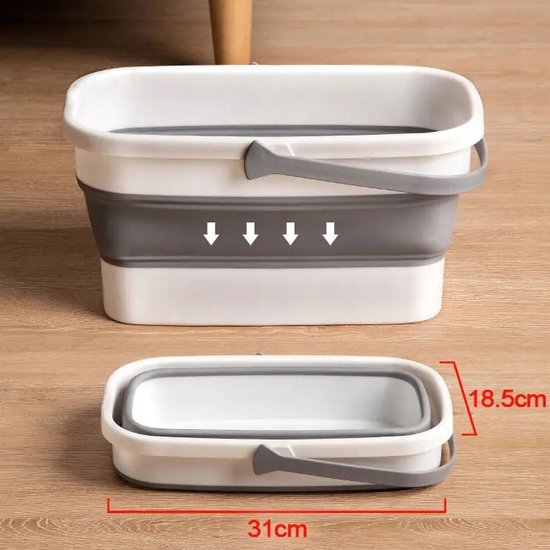 EMMER KOM SILICONEN OPVOUWBARE DRAAGBARE EMMER 15L MET HANDGREPEN | bol