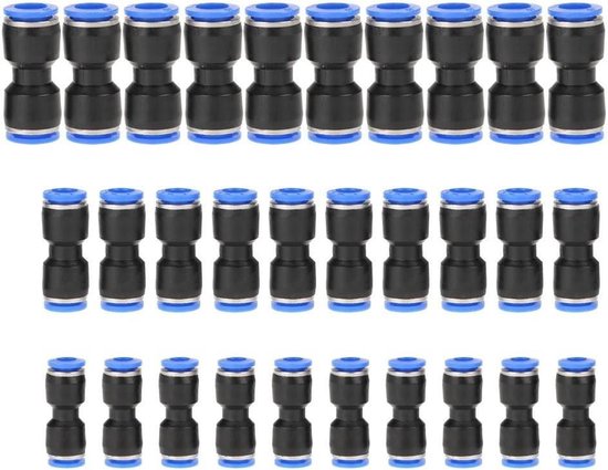 Rechte Push Connector 30 stks Snelle Release Reducing Coupler 6/8 /10 ...