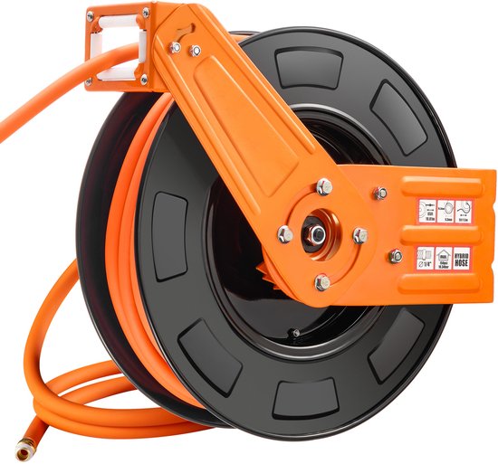 Intrekbare Luchtslanghaspel, 0.9cm X 19,81 M, 300 Psi, Automatische ...