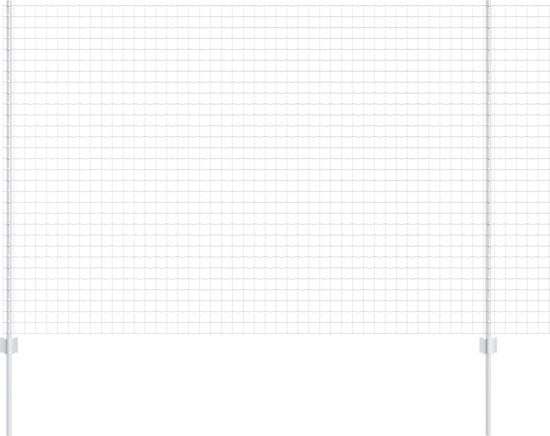 vidaXL - Euro - Fence - met - 10 - U-palen - Zilver - 1,5x10 - m ...