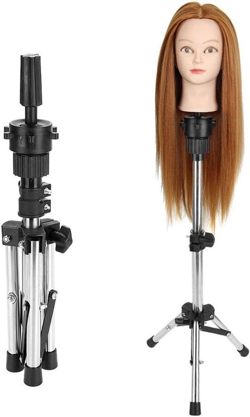 Poppenhoofdstandaard voor kappers - instelbaar kappersstatief voor ...