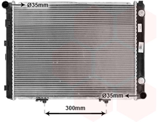 RADIATOR VOOR MERCEDES BENZ 190 W201 1982-1993 2015004303 | bol