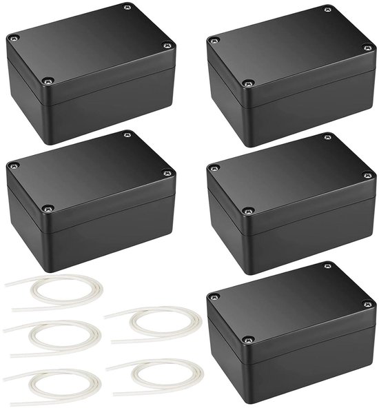 Trankielo - Waterdichte verdeeldoos voor buiten IP66 - 5 stuks - zwart ...