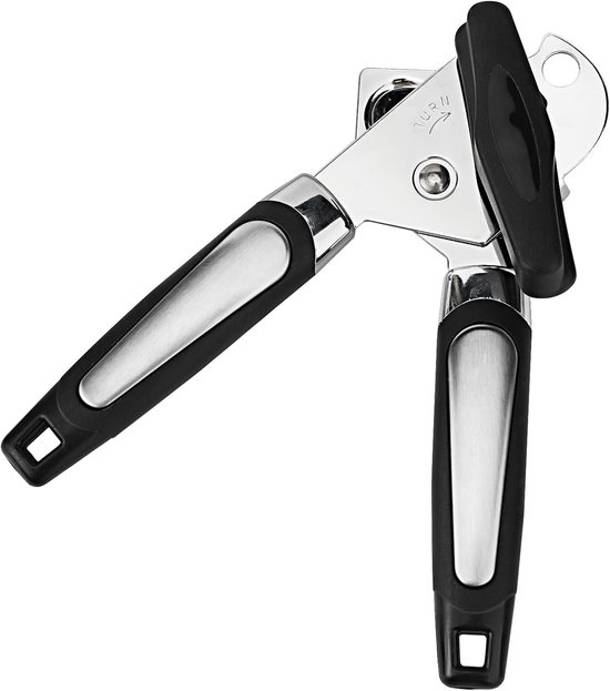 Ergonomische blikopener van roestvrij staal met flesopener – Veilig en ...