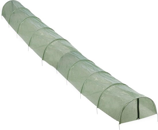 Kweektunnel 7 meter PE (kunststof) met rits en 10 bogen - groente sla ...