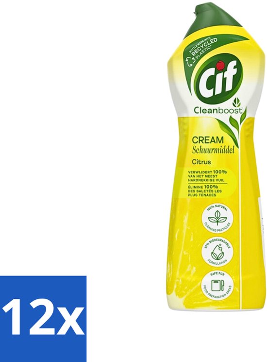 Cif - Schuurmiddel - Cleanboost Cream - Citroen - 750 ml ...