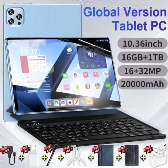 2025 Nieuwe Pad 15 Pro Tablets 16Gb 1024Gb Android 13 10.36 Inch 5G ...