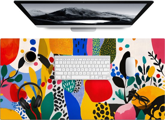 Bureau onderlegger 90x45 cm - Muismat Stippen - Vormen - Modern ...