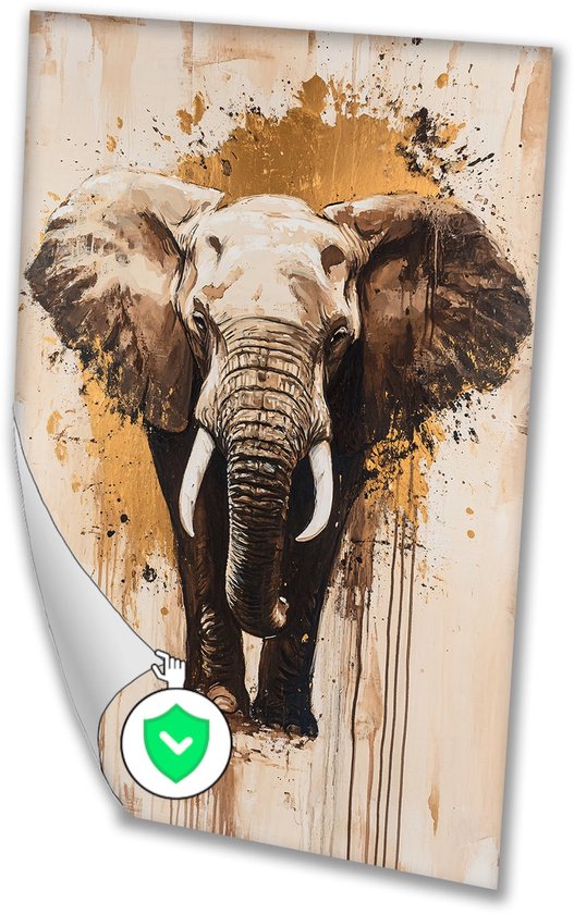 Olifantenkunst - Olifant posters - Muurdecoratie dier - Expressionisme ...
