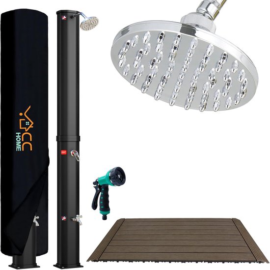 CCLIFE solar douche met grondplaat en handdouche 60L solar tuindouche ...