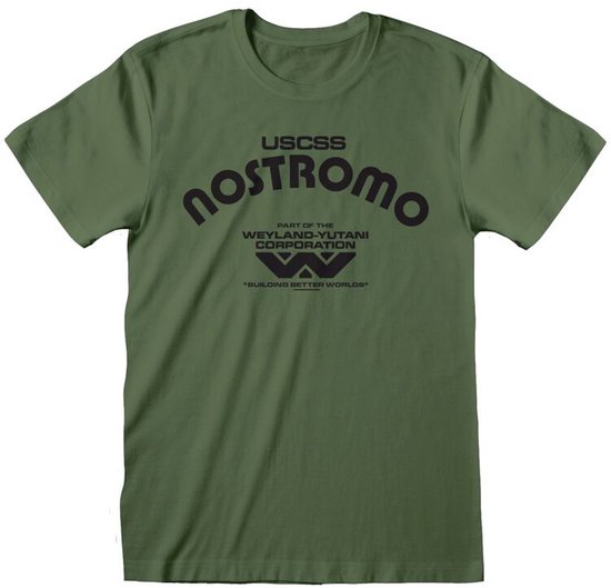 T-Shirt Homme Alien Retro Nostromo - Olive - L | bol