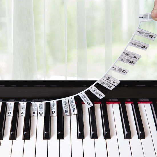 Keyboard Sticker 88 Key Notes Guide for Beginners - Removable Reusable ...