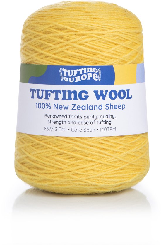 Gele 500 g wollen Tufting Garen Tufting Yarn - 100% Nieuw-Zeelandse Wol ...