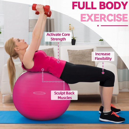 Anti-burst en slipbestendige oefenbal yogabal fitnessbal geboortebal ...