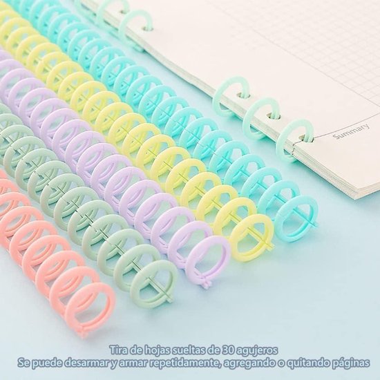 Plastic mappen met 30 gaten voor bindringen en doornen - 10 stuks, 85 ...