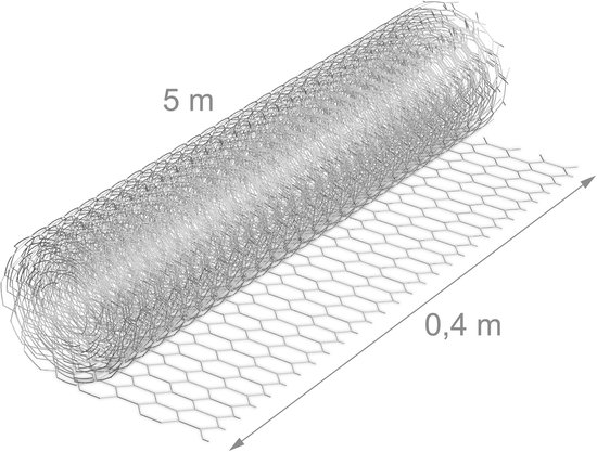 kippengaas - 5 meter - 15 x 25 mm - met kniptang - verzinkt | bol