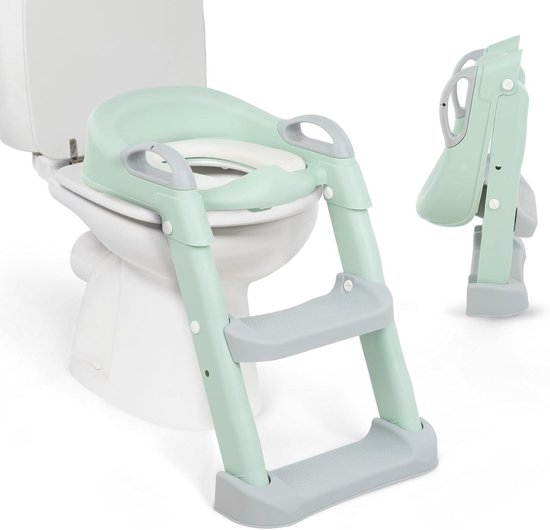 Wc-adapter voor kinderen met ladder, geurloos en opvouwbaar, anatomisch ...