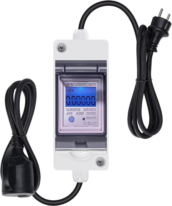 Digitale LCD-stroommeter 230 V IP65 waterdicht - Mobiele draagbare ...