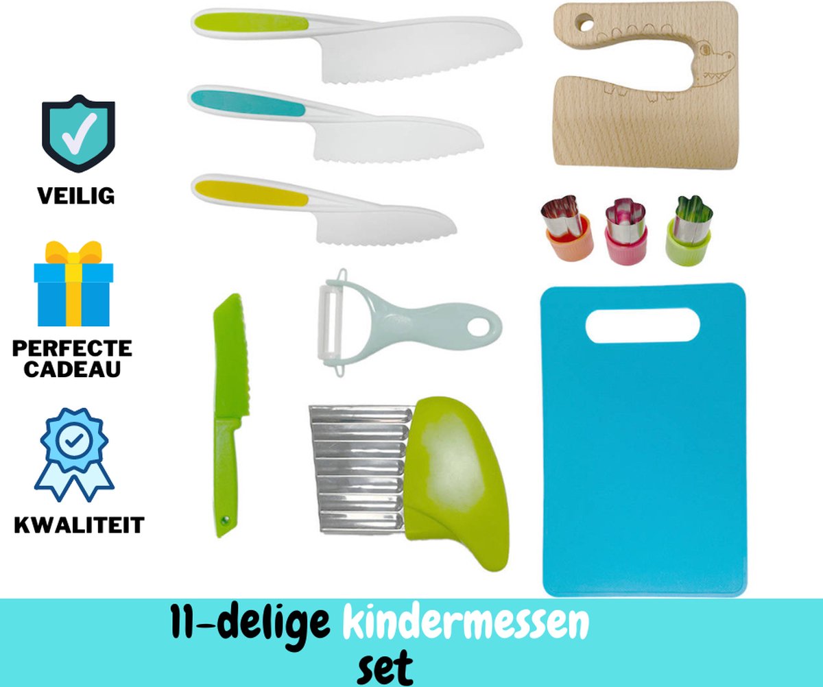 Kidset kindermessen 11 delige set - kindermes -Le petit chef - Mes kind ...