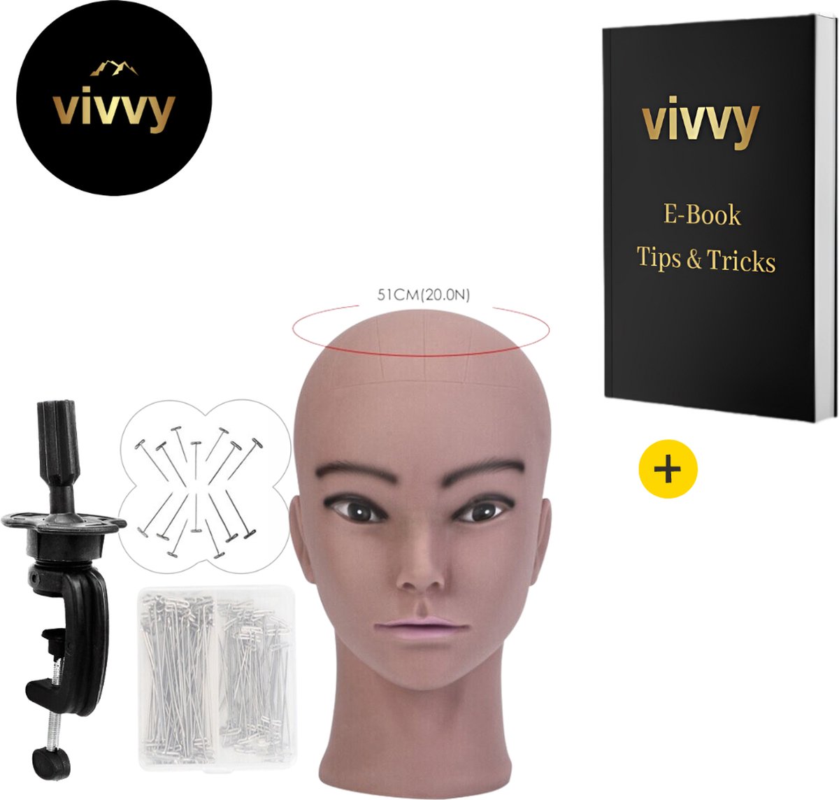 Mannequin Hoofd - Paspop Hoofd Vrouw - Pashoofd 2 In 1 - 100% ...