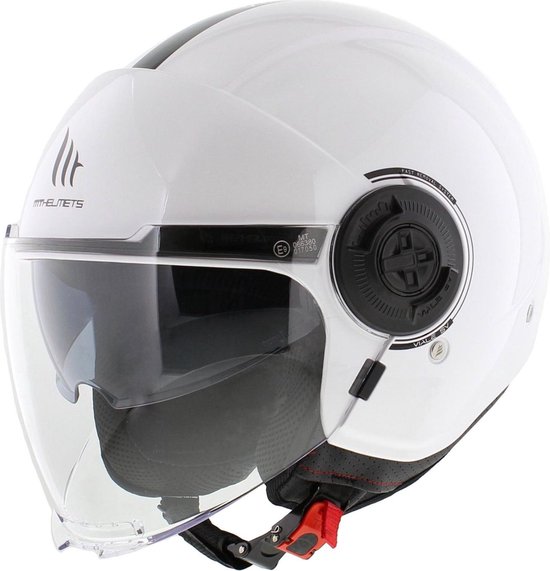 MT Jethelm Viale S helm glans wit L - Scooterhelm Brommerhelm | bol