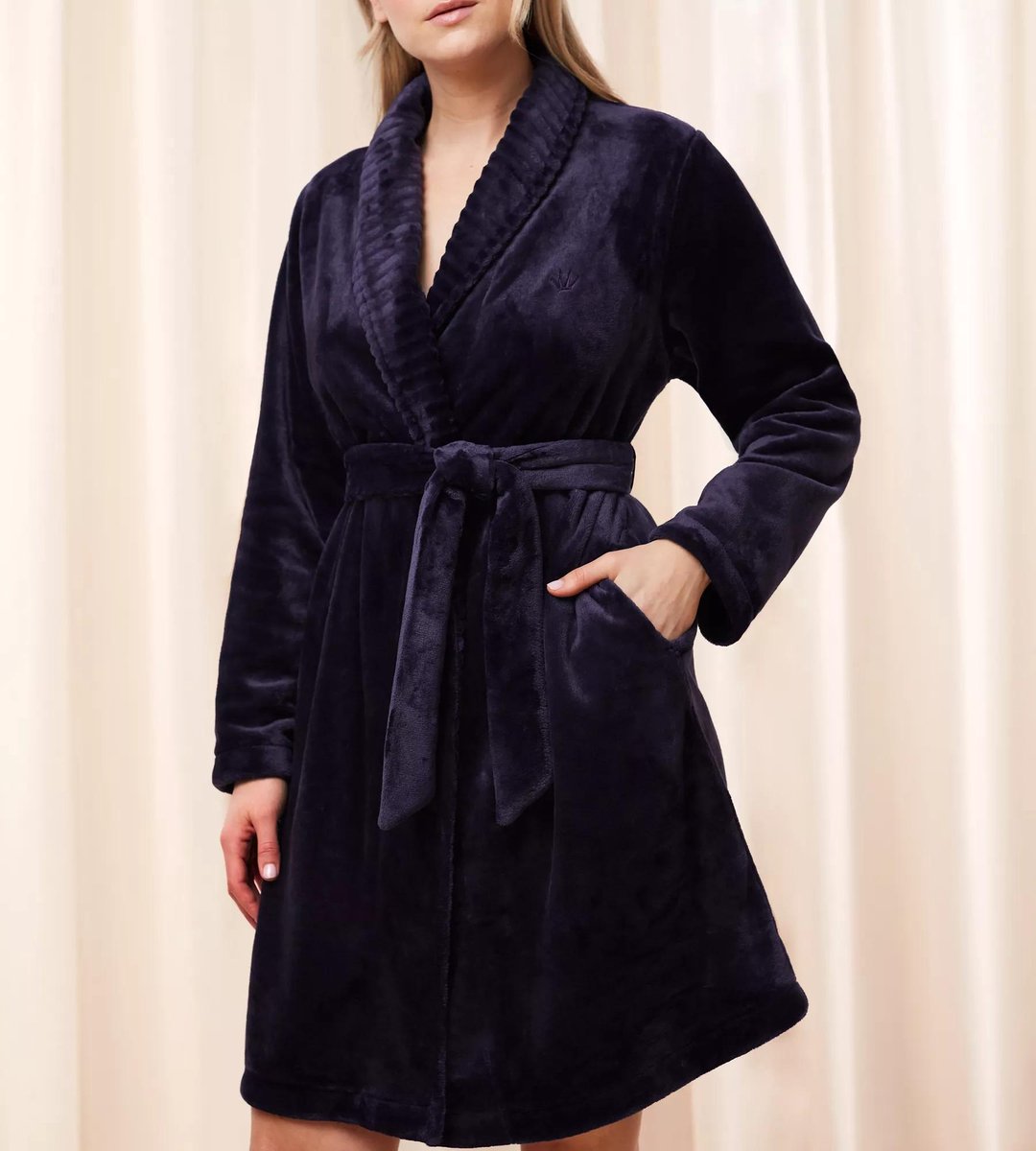Triumph Robes Fleece Robe 01 Dames Kimono - Blauw - Maat 3638 | bol.com
