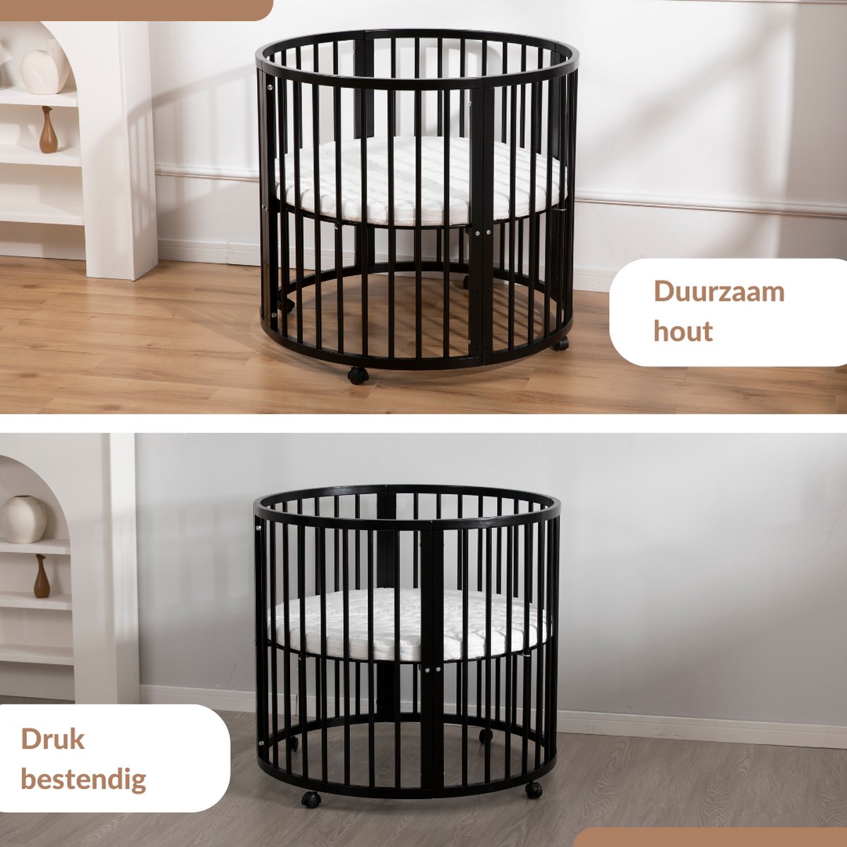 Buxibo Baby Box - Grondbox - Speelbox - Playpen - Kinderbox - Rond ...