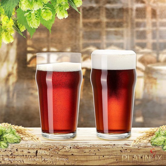 Bierglazen set 6 stuks 500ml (max. 568ml) Pint glazen biertouw van glas Beer... | bol