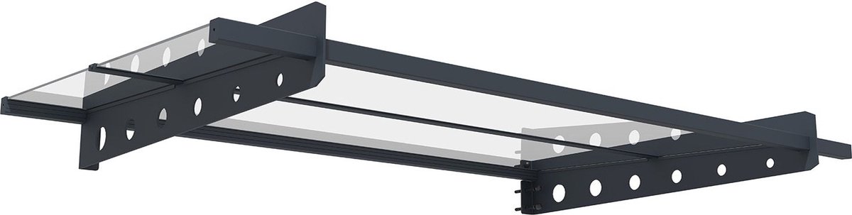 Moderne Deurluifel / Afdak Manila - 150 x 80 cm - Donkergrijs | bol