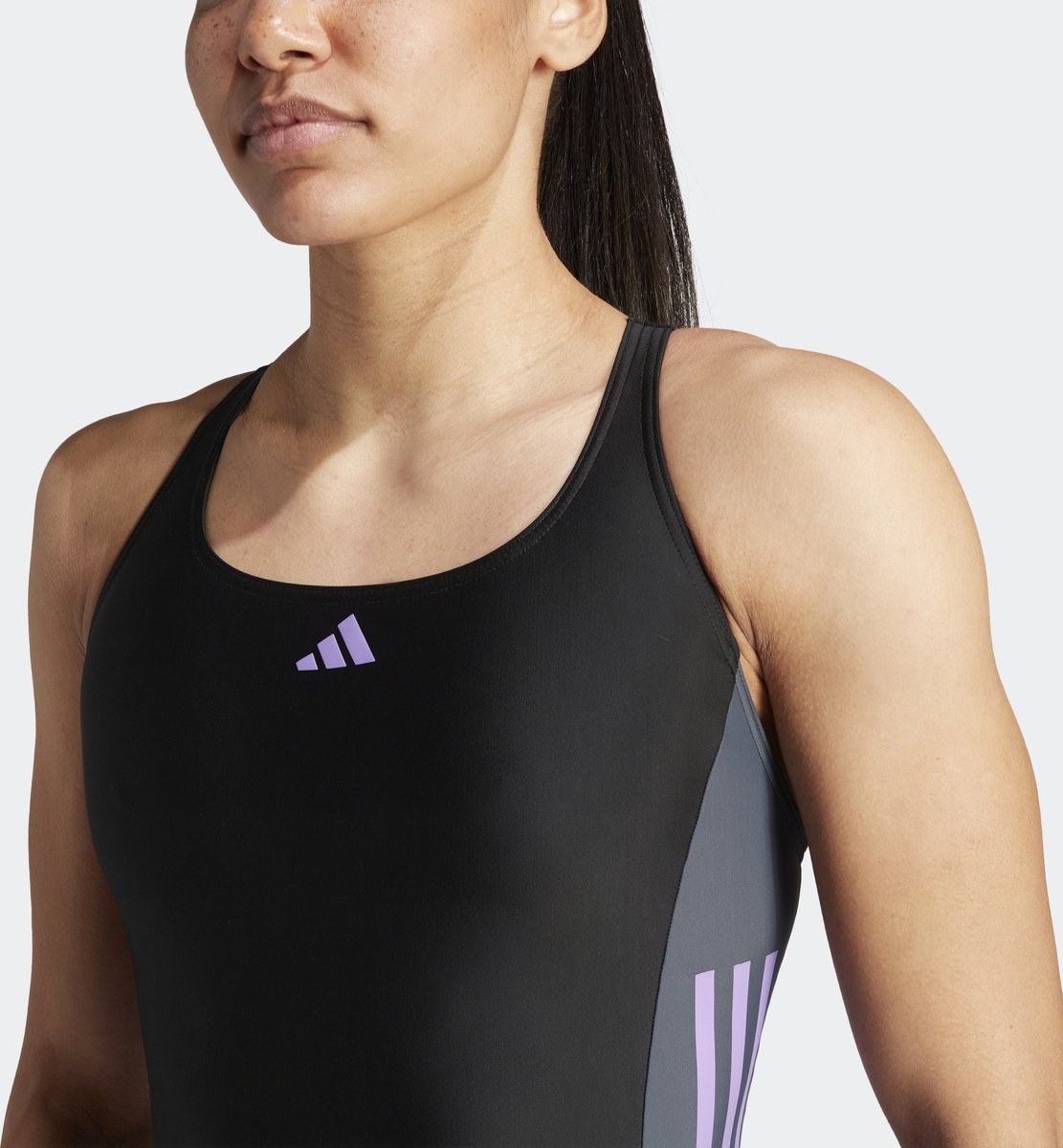 adidas Performance 3-Stripes Colorblock Badpak - Dames - Zwart - 34 ...