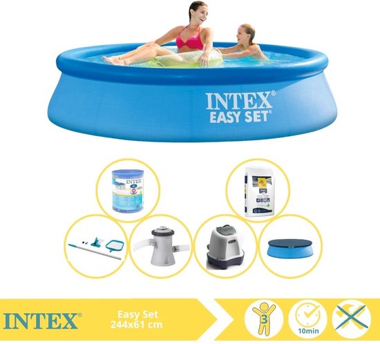Intex Easy Set Zwembad - Opblaaszwembad - 244x61 cm - Inclusief ...