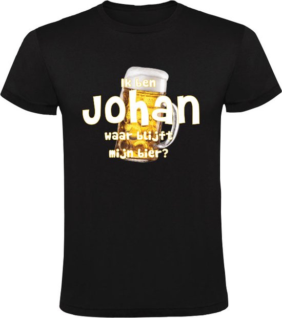 Ik ben Johan, waar blijft mijn bier Heren T-shirt - cafe - kroeg ...