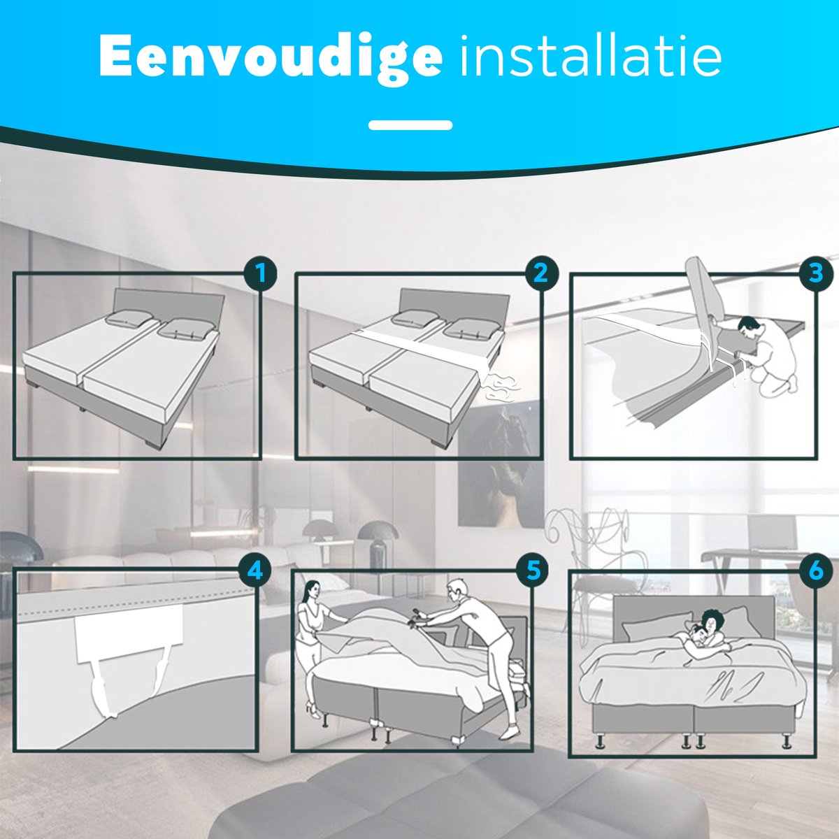 Luvigo® Matraswig Bedbinder Liefdesbrug 230x50cm - Geschikt Voor Ieder ...