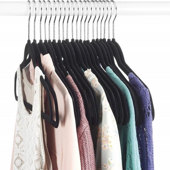 Confibel - Luxe Anti-Slip Kledinghangers - Hanger Set - Fluweel ...