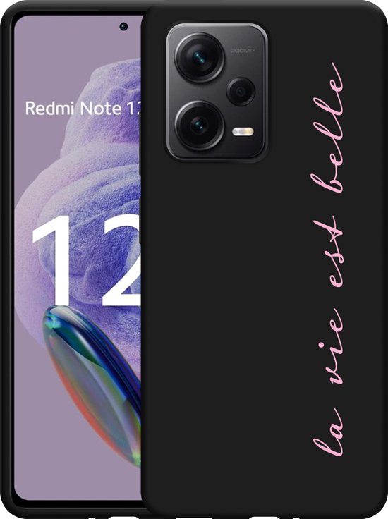 Cazy Hoesje Zwart geschikt voor Xiaomi Redmi Note 12 Pro+ 5G La Vie Est ...