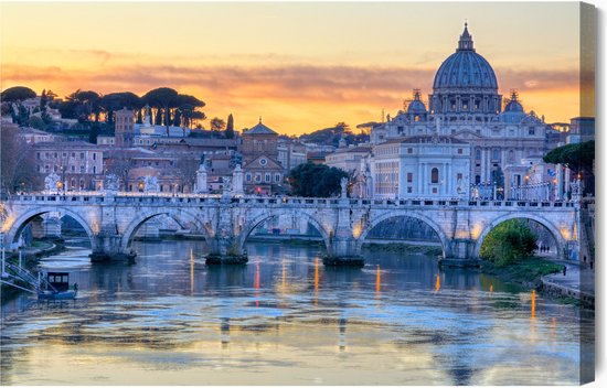 Schilderijkoning - Canvas Schilderij Het Klimaat Van Rome - 120 x 80 cm ...