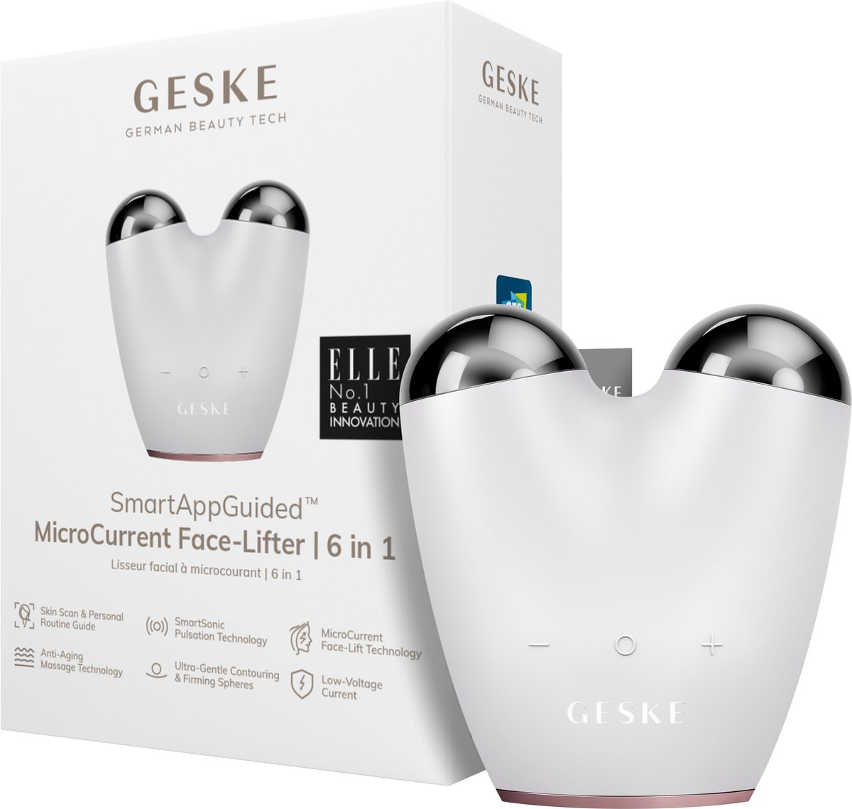 GESKE | SmartAppGuided™ SmartAppGuided™ MicroCurrent Face Lifter | 6 op ...