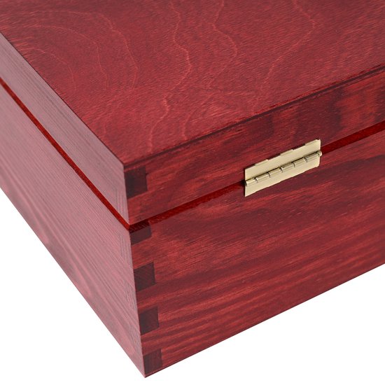 Creative Deco Rode Wijn Houten Doos | 3 Spatie | 35 x 30 x 10 cm | Fles ...