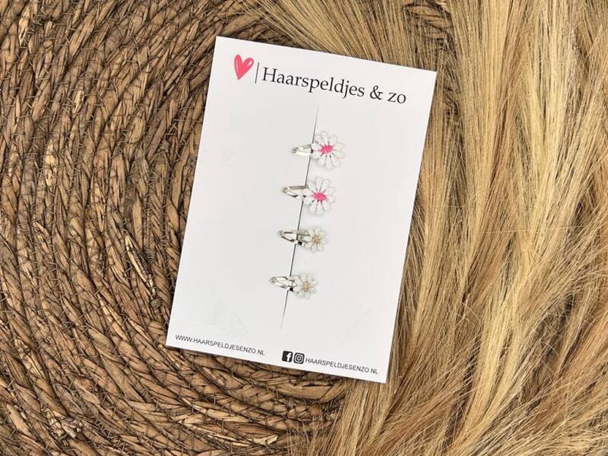 Baby haarspeldjes setje 4 - mini - 2cm groot - voor de eerste lokjes ...