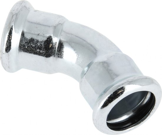 Bonfix Pressfitting staalverzinkt CV Bocht 45 67 x 67 - 2 x press - (m-profiel) | bol