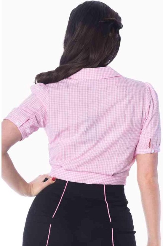 Dancing Days Blouse -3XL- GREASE GINGHAM Roze | bol.com