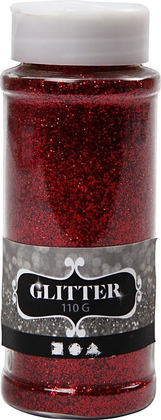 Glitter. rood. 110 gr/ 1 Doosje | bol.com