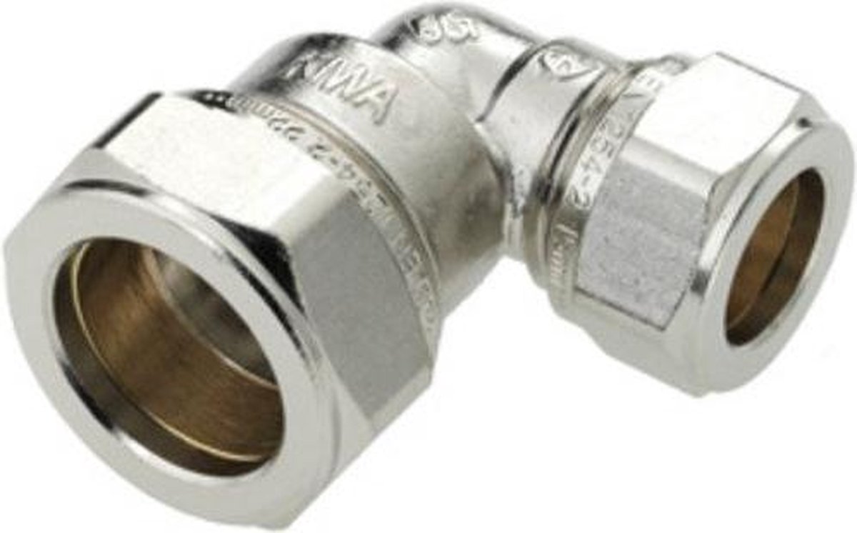 Bonfix knelkoppeling - Verloopknie - 15mm x 10mm - Vertint Messing | bol.com