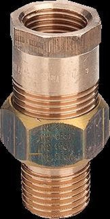 Viega draadfitting met 2 aansluiting, brons, rechte koppel 3-del | bol