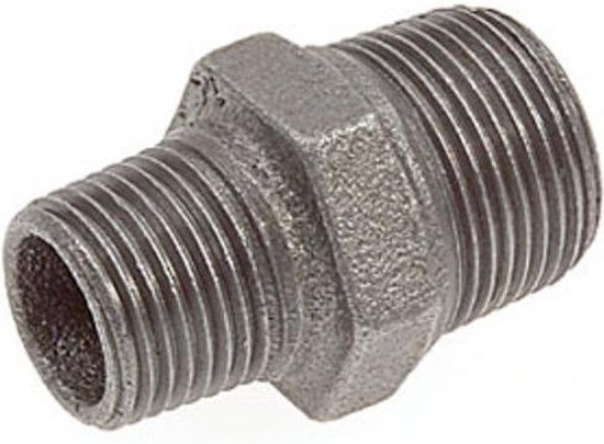 Nefit Ind Nr245 dubbele nippel verlopend met 2 x buitendraad 1 1/4 x1 zwart | bol.com