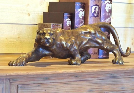 Beeld Brons Jaguar 60cm | Bronzen Beelden | Bronzen Dierenbeelden | 1 Jaar Garantie | bol